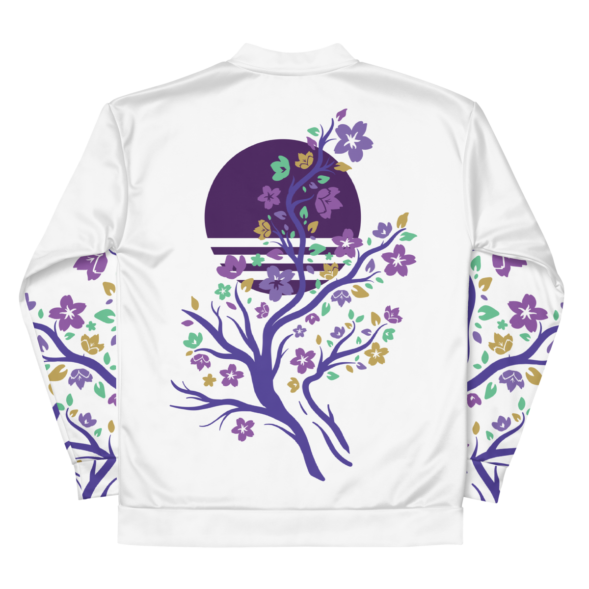 Mardi Gras Sakura Bomber Jacket (White Edition) – Jay Japan