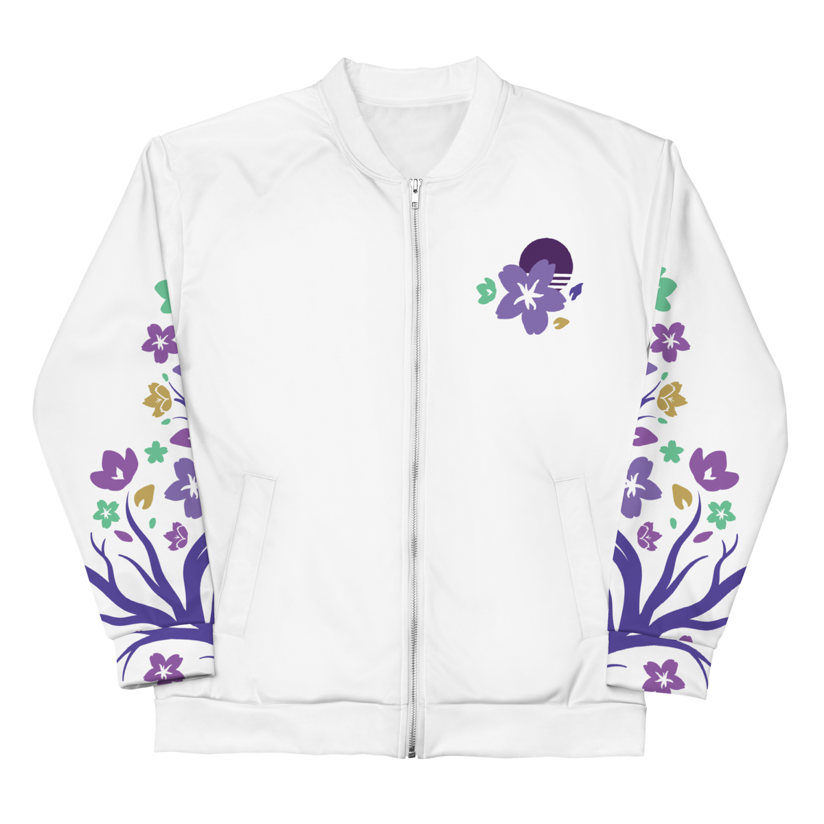 Mardi Gras Sakura Bomber Jacket (White Edition) – Jay Japan